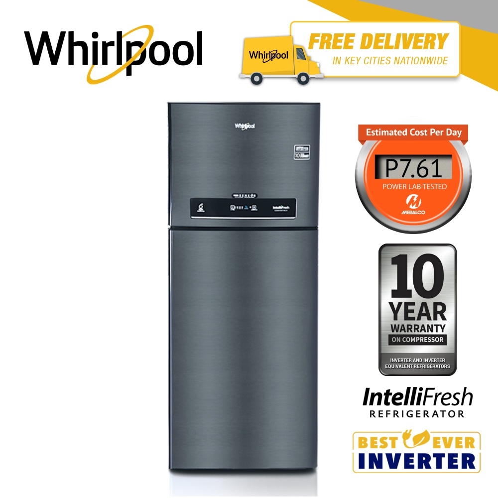 Whirlpool 13. cu ft Inverter No-Frost Refrigerator 6WIN130U BS (Black ...