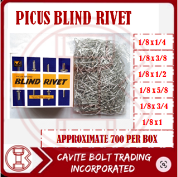 ALUMINUM BLIND RIVET PICUS BRAND | Lazada PH