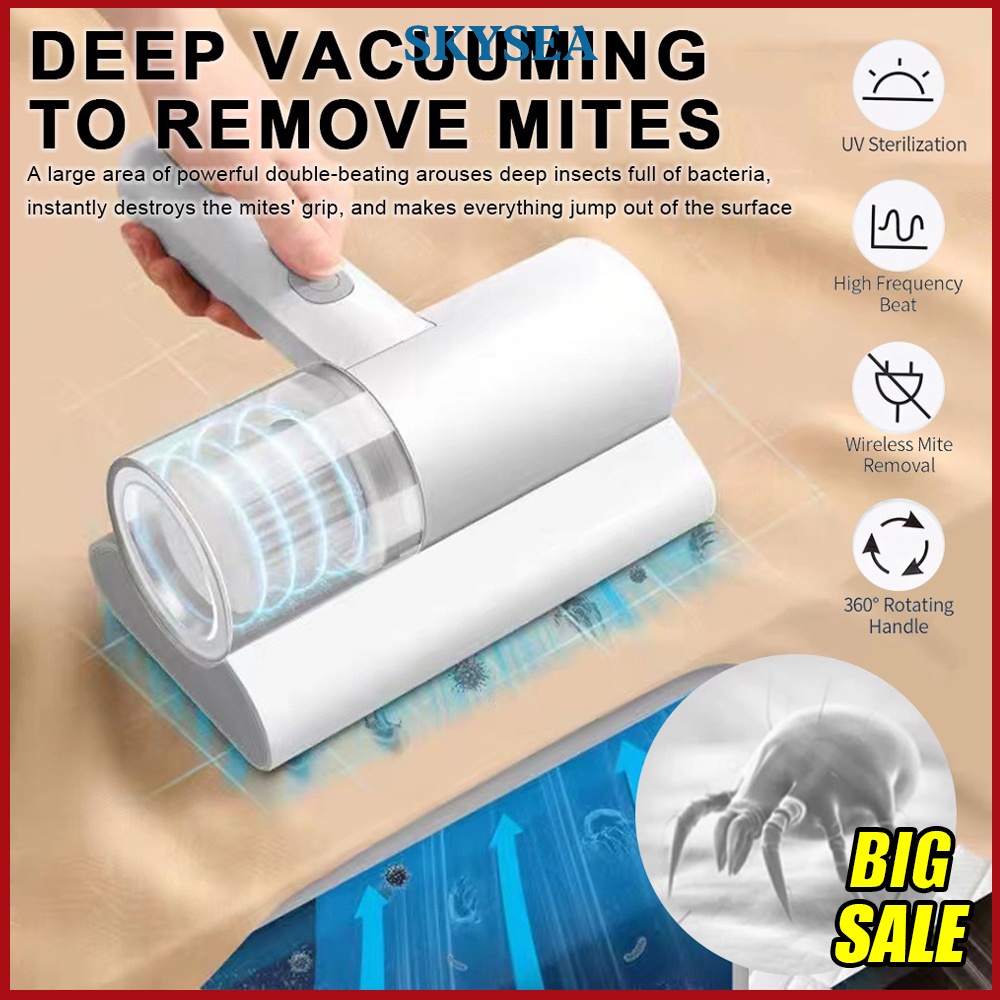 220V Handheld Wireless mite Remover dust vacuum cleaner powerful Anti ...
