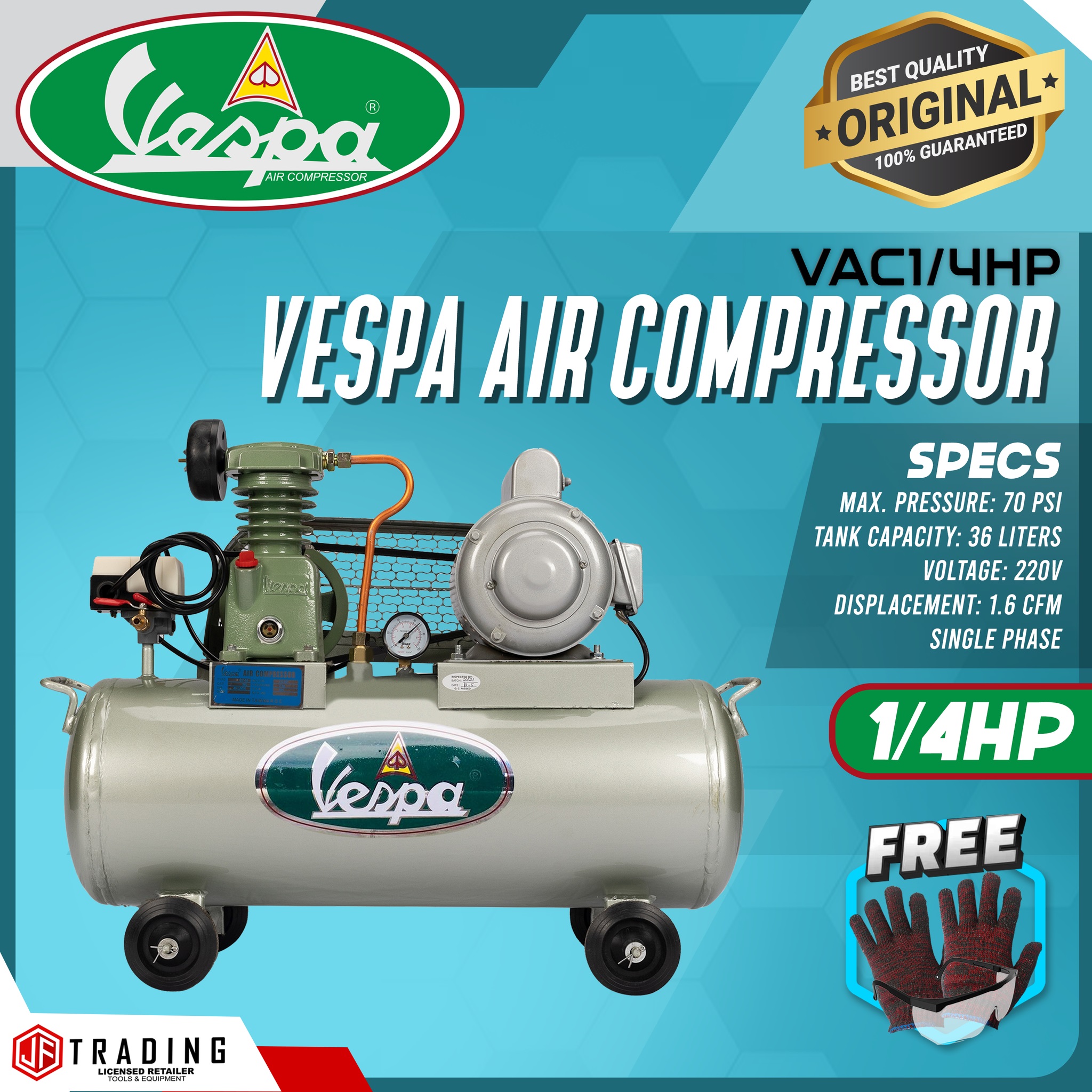 VESPA Air Compressor 1/4HP High Quality With FREEBIES ♦JF TRADING♦ ...