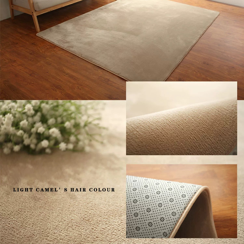 Carpet Living Room furry carpet Soft Solid Color Nordic Coral Velvet ...