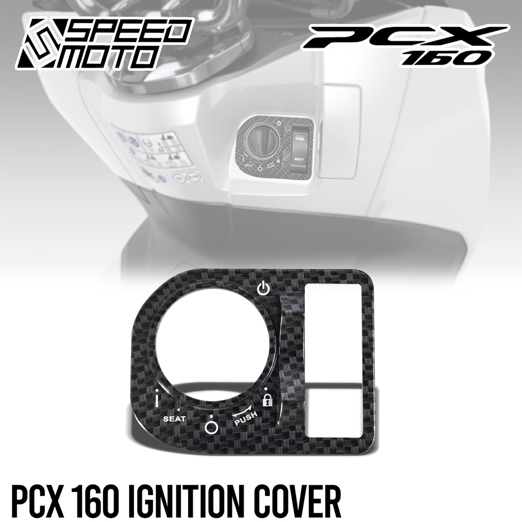 PCX 160 IGNITION COVER GLOSSY-CARBON GARNISH KEY COVER FOR HONDA PCX ...