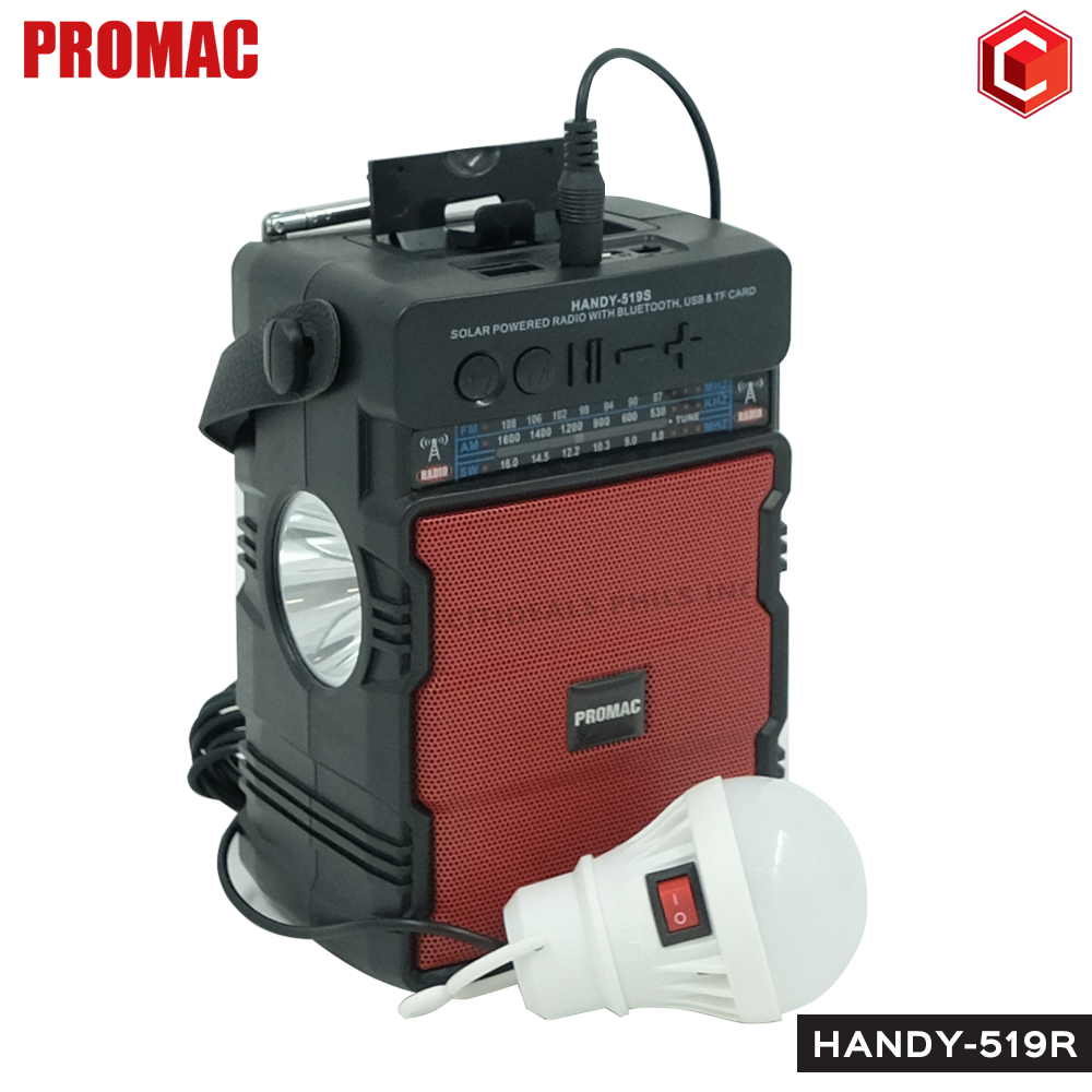 Handy Solar Radio AM/FM/SW with LED Light Bulb Torch Light Bluetooth ...