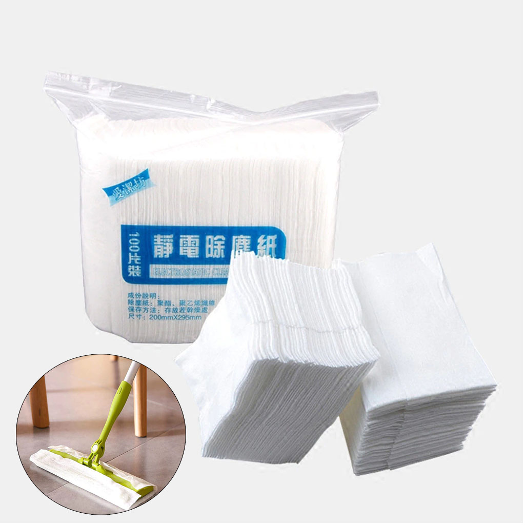 Mop Paper001- 100pcs/pack Disposable Electrostatic Dust Removal Mop ...