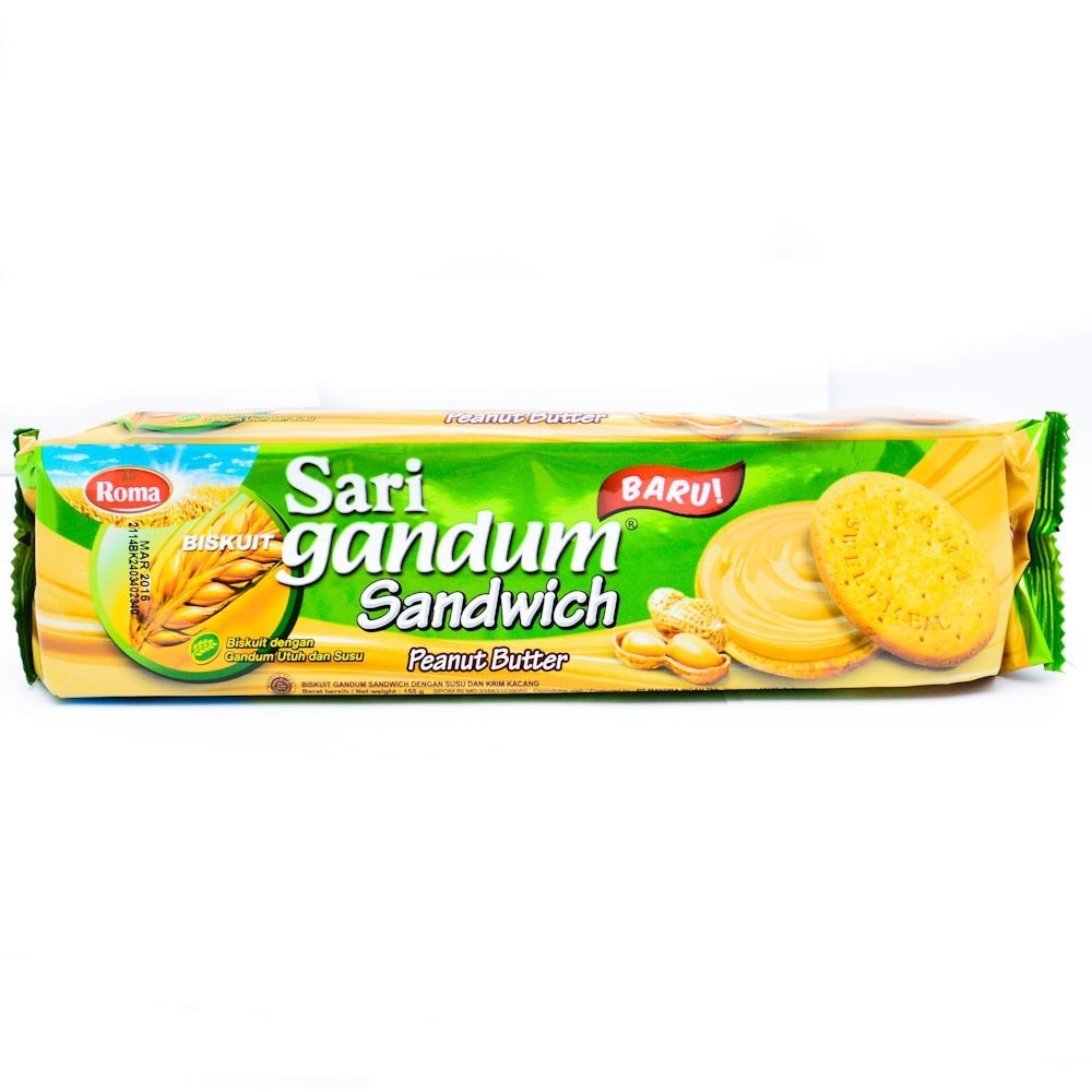 Roma Sari Gandum Peanut Butter (Wheat Peanut Butter Biscuits) 115g / Indonesian Product Biscuits ...