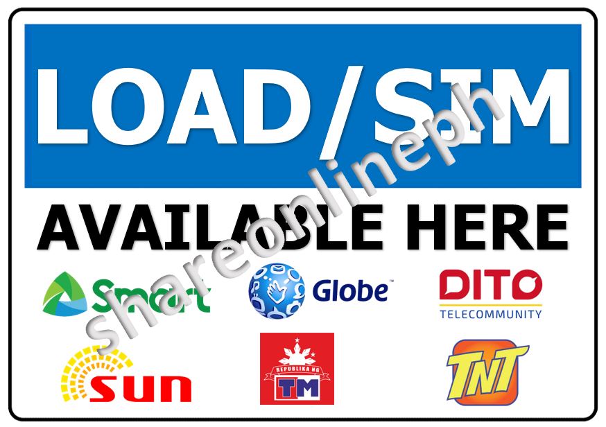 Load Available Here Signage Sign Boards Load SIM Available here | Lazada PH