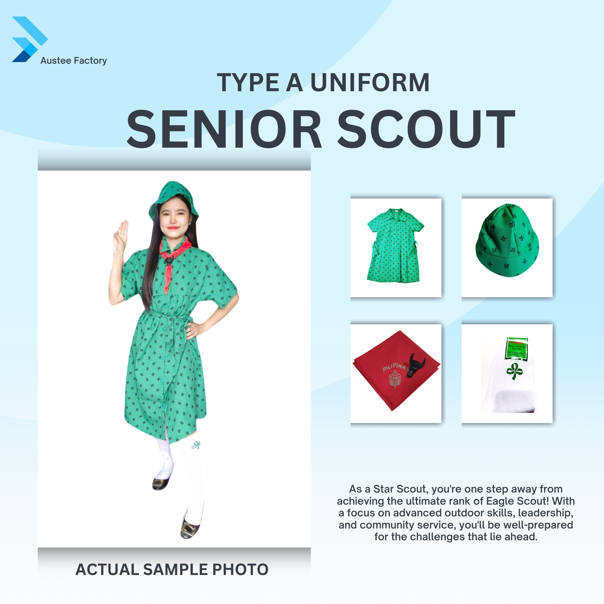 Austee New Girls Dress Scouting Kids Kab Bsp | Lazada PH