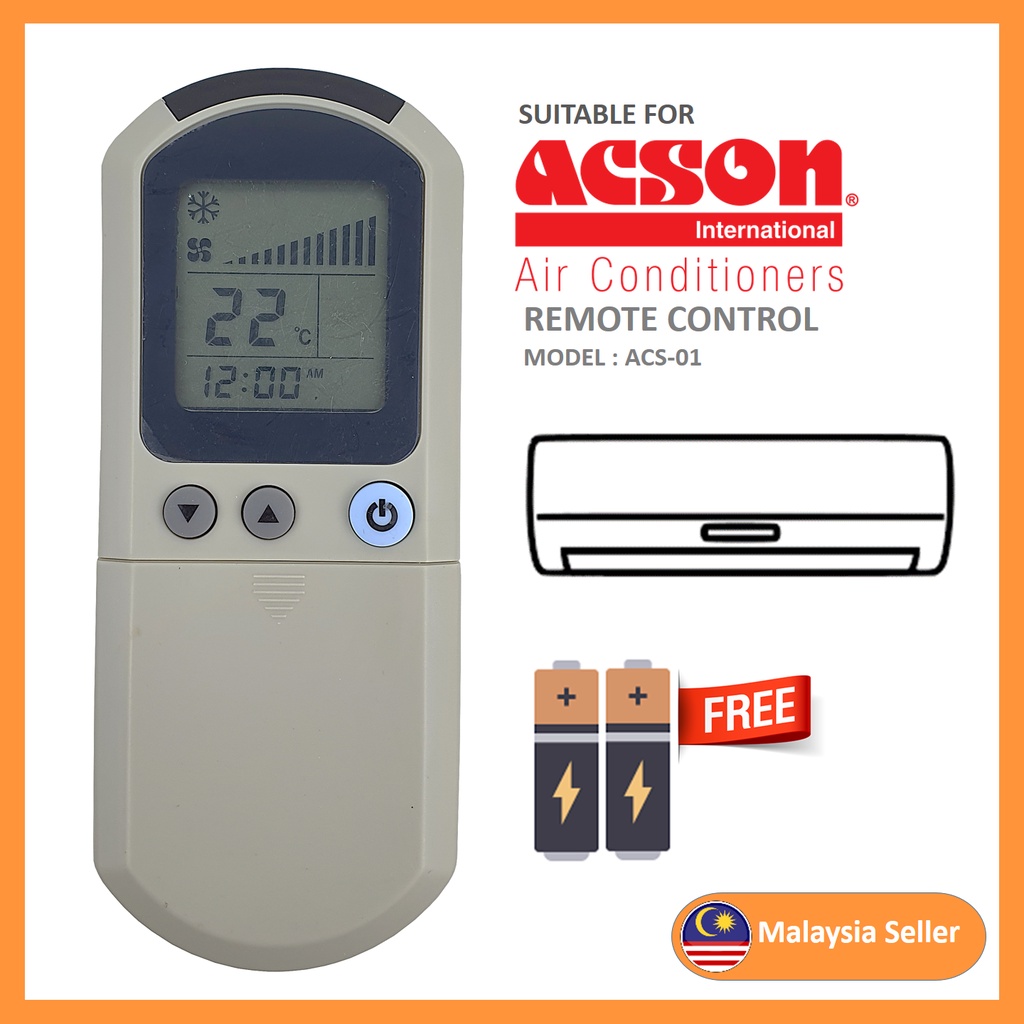 Replacement For Acson Air Cond Aircond Air Conditioner Remote Control ...
