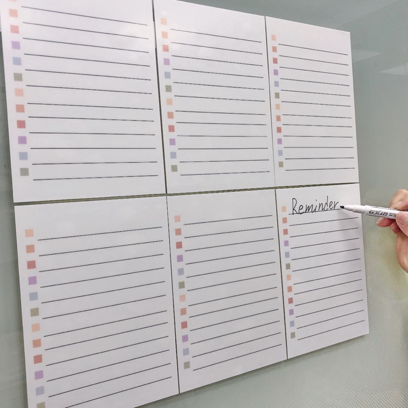 6Pcs Dry Erase to Do List Reusable Lined Sticky Notes Whiteboard ...