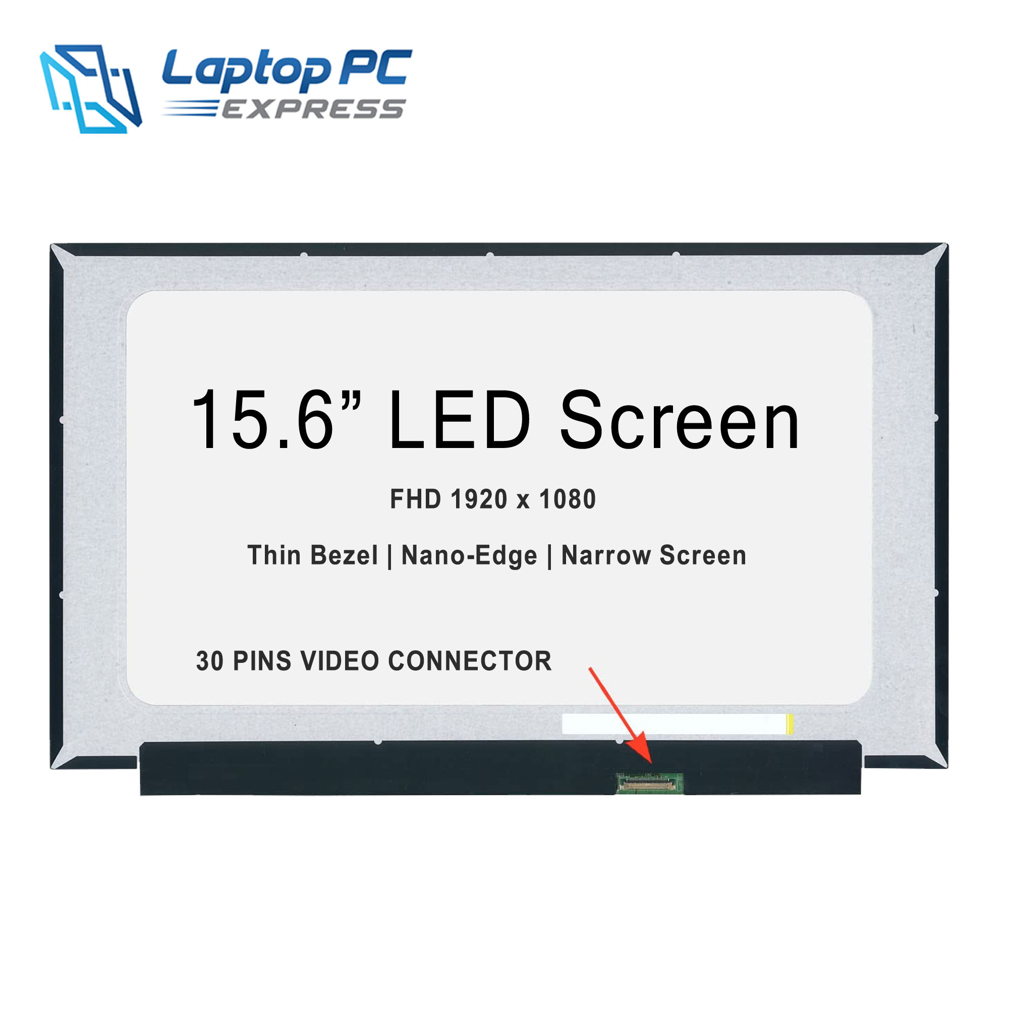 15.6" 30 Pins 1920 x 1080 Full HD IPS Laptop LED LCD Screen Replacement ...