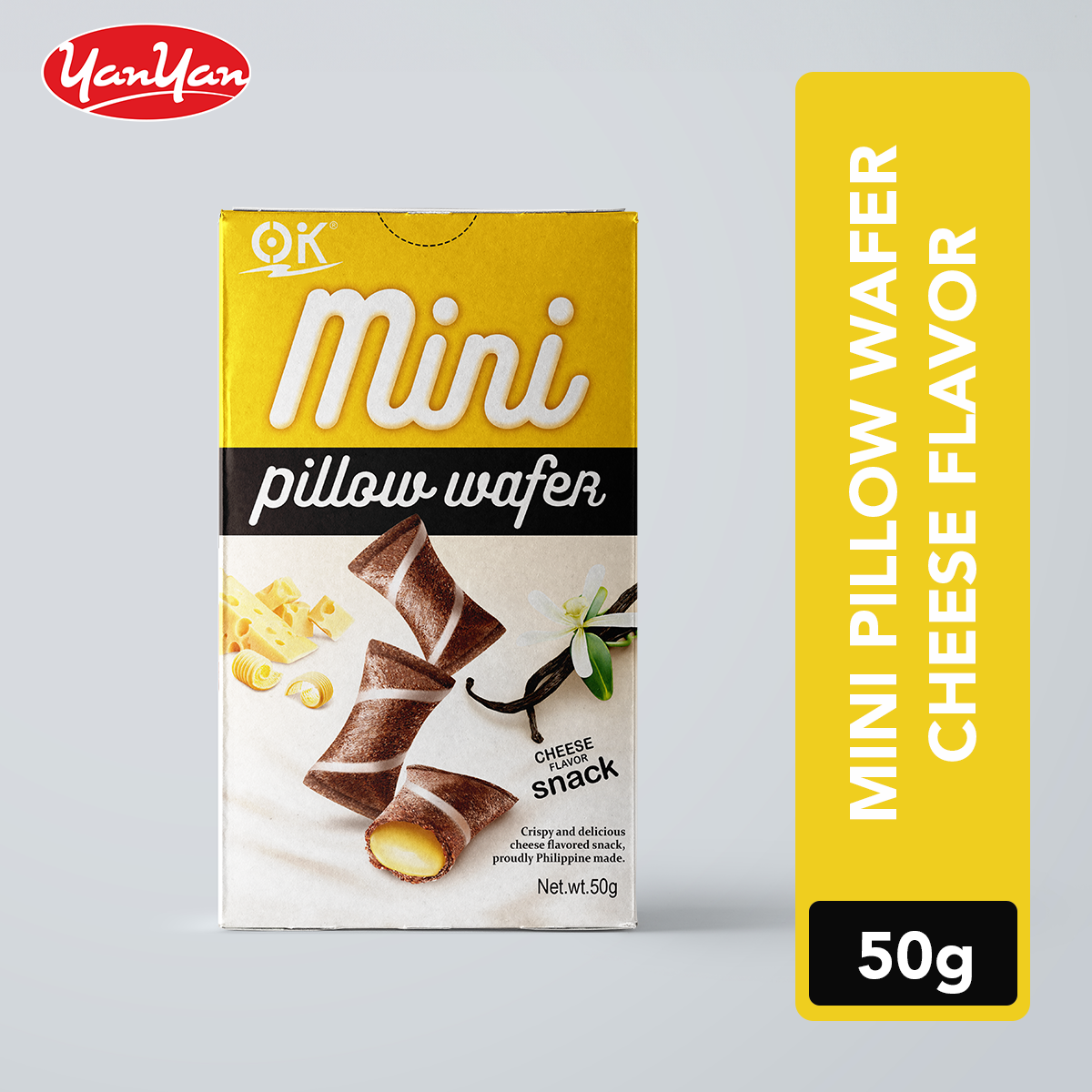 OK Mini Pillow Wafer Cheese Flavor Snack (50g x 4) | Lazada PH