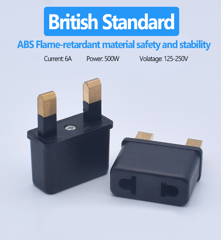 EC034 2 pin British standard to America standard, European standard ...