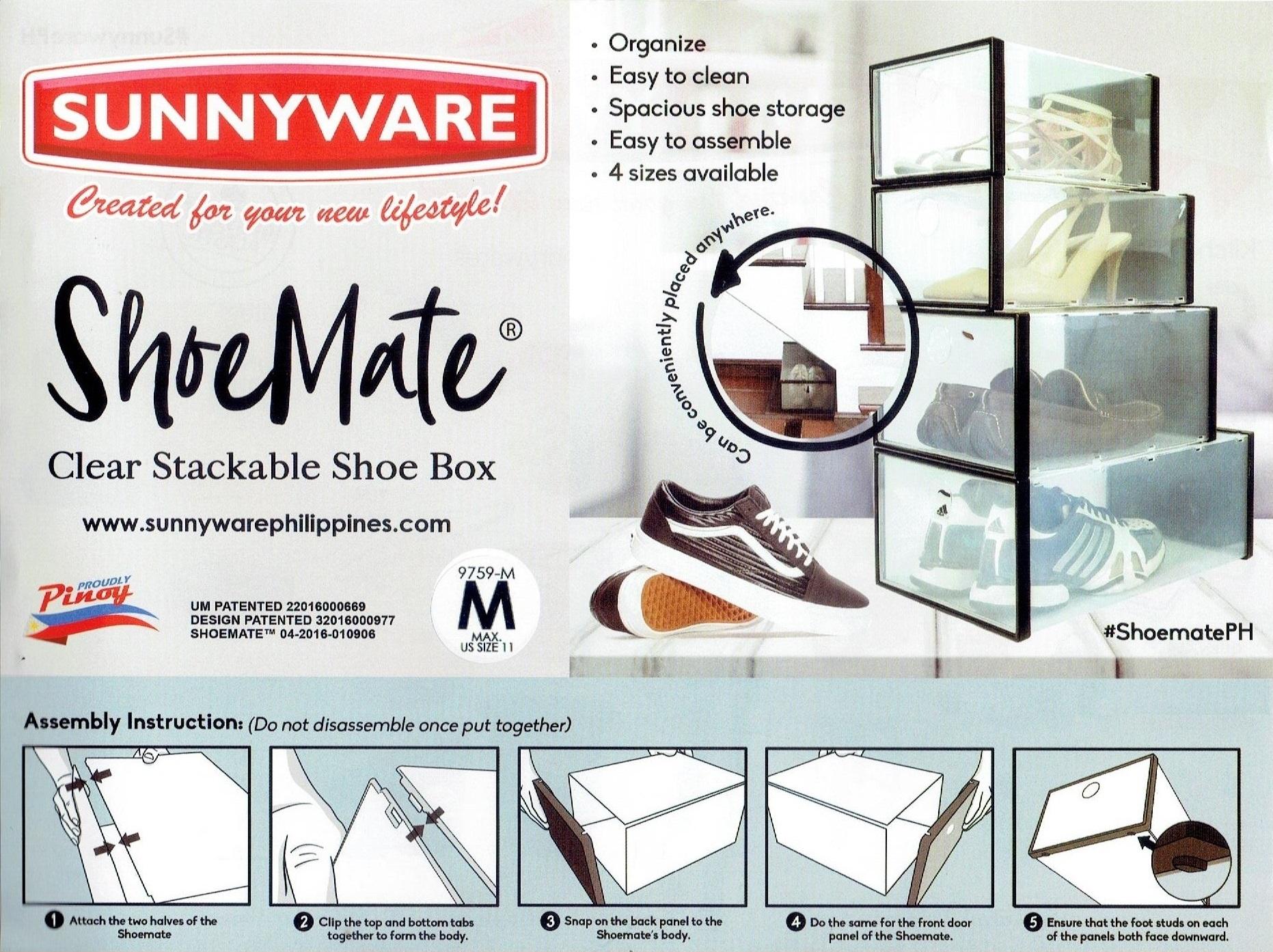 1pc Sunnyware shoemate Shoe Box Medium size 11 Shoe Mate | Lazada PH