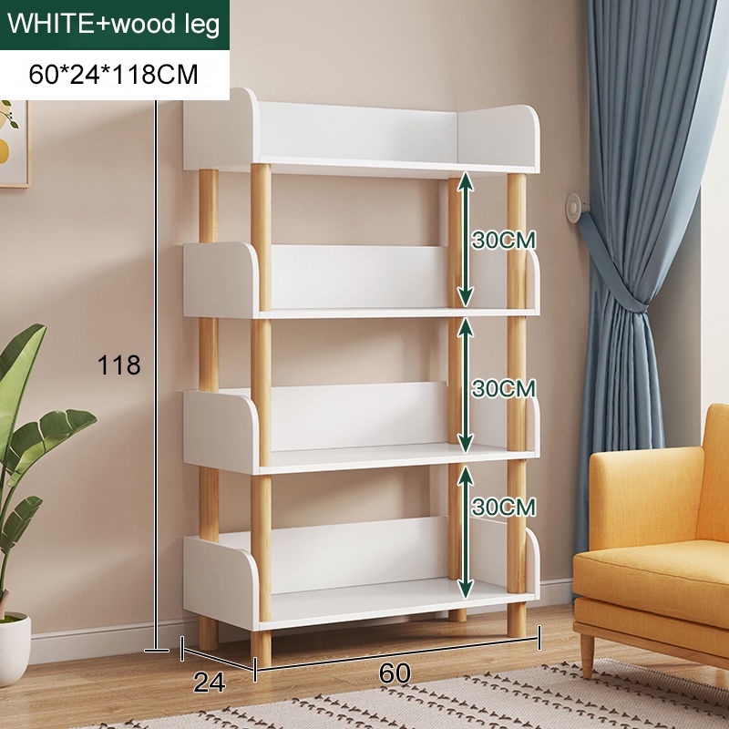 Wooden Book Shelf Organizer 3/4/5 Layers for Children Study Book Rack ...
