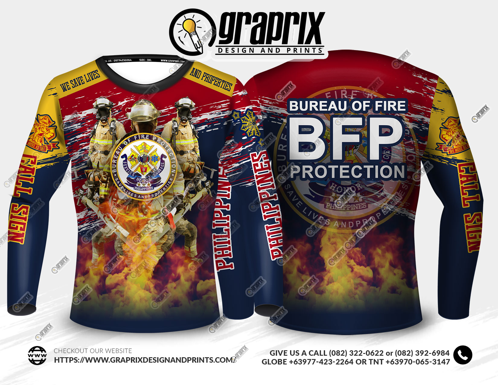 BFP on FIRE Design CUSTOMIZE CALL SIGN LONG SLEEVES Full Sublimation ...