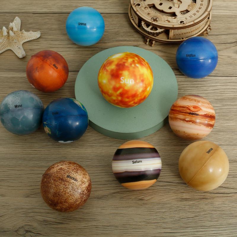 10PCS Stress Squeeze Ball Solar System Planet Balls Excellent Sensory ...