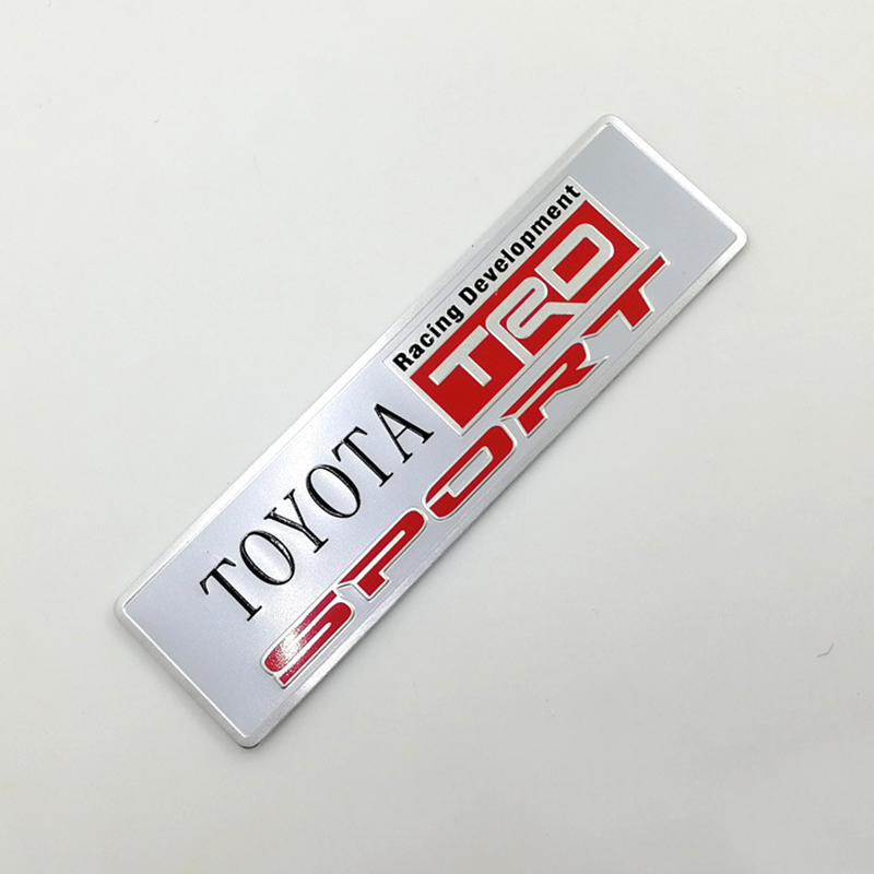 Sieece TRD SPORT Aluminum Logo Car Decorative Rear Emblem Badge Sticker ...