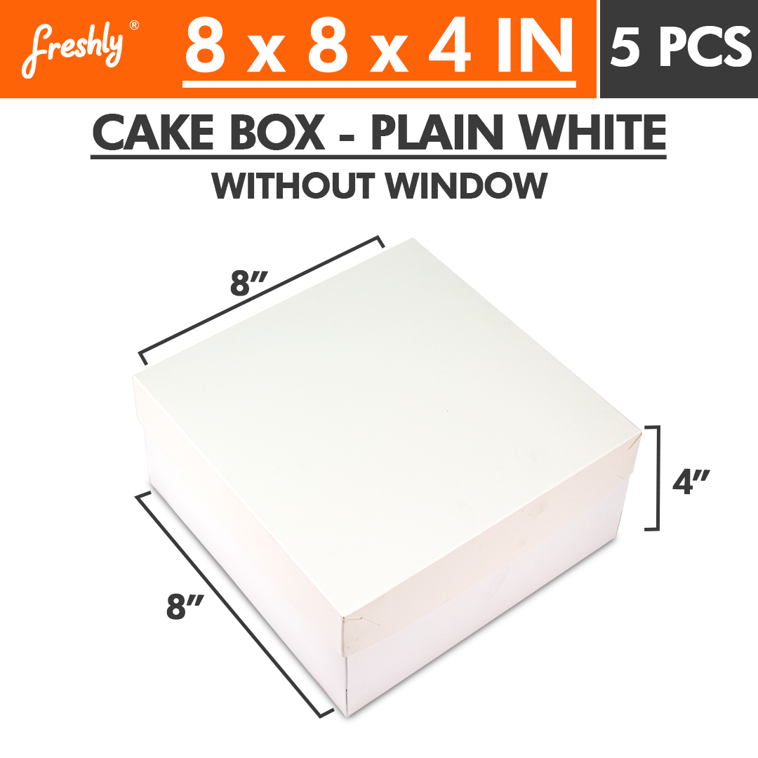 Cake Box - 8 x 8 x 4 inches - 5 sets | Lazada PH