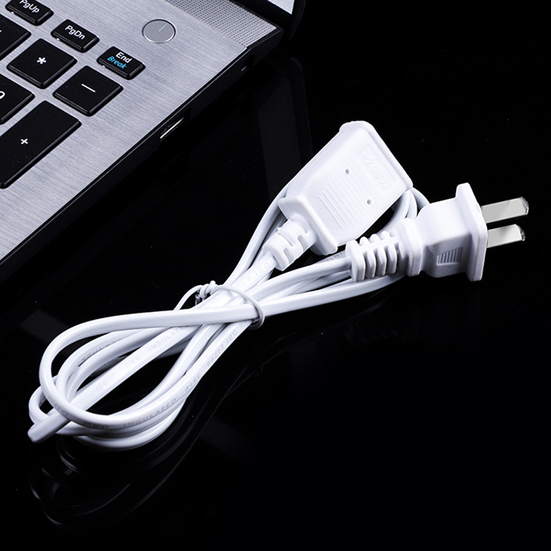 KingD 4.5m AC Power Cord White Line Cables Wire Two-pin US Plug Cable ...
