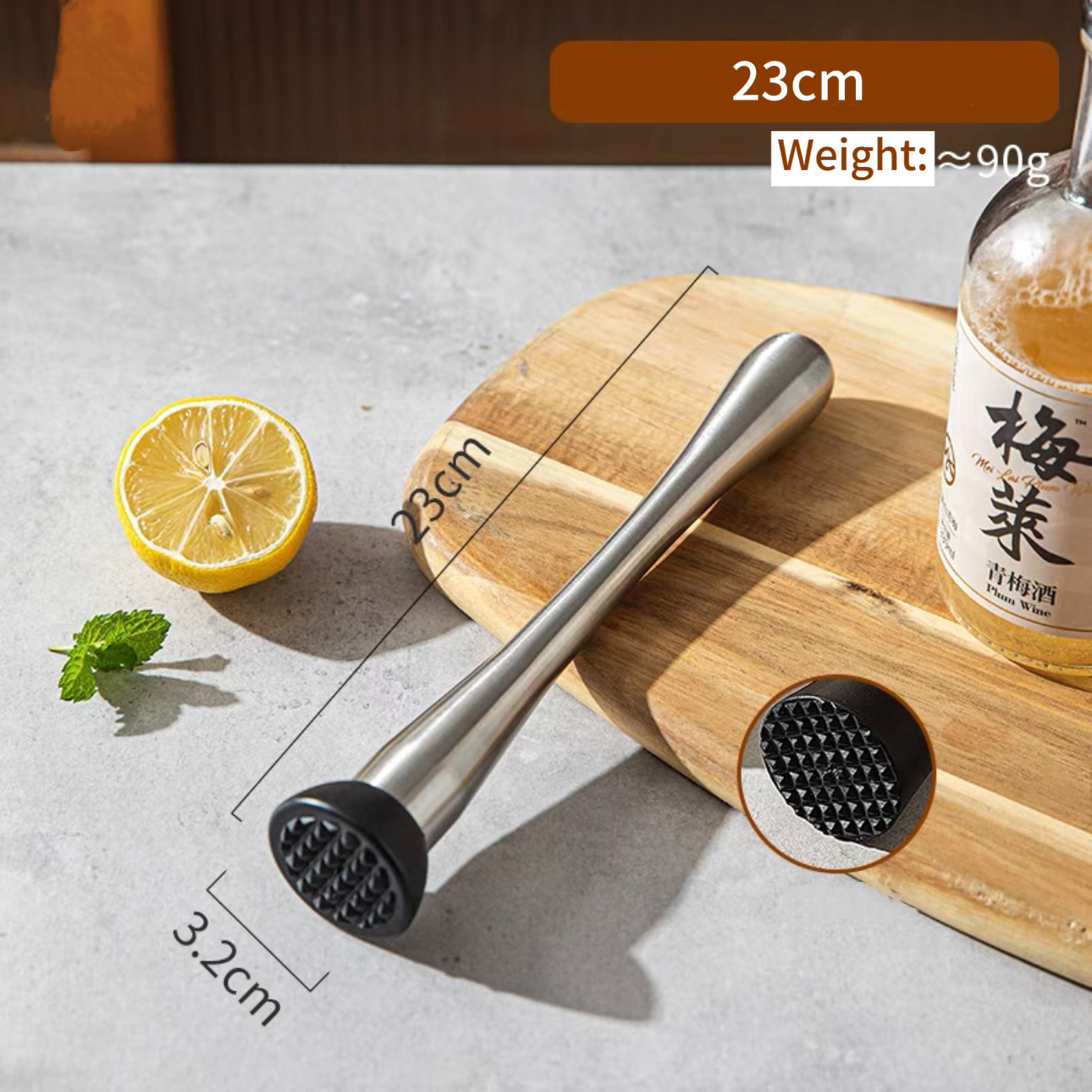 DXL Mash Stick Crushed Ice Hammer Fruit Juice Stick Hand Beaten Milktea ...