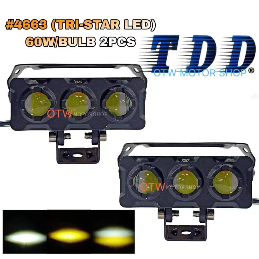 BUY ONE TKAE ONE TDD 4663 Triple LED Motorcycle Headlights MDL DRIVING ...