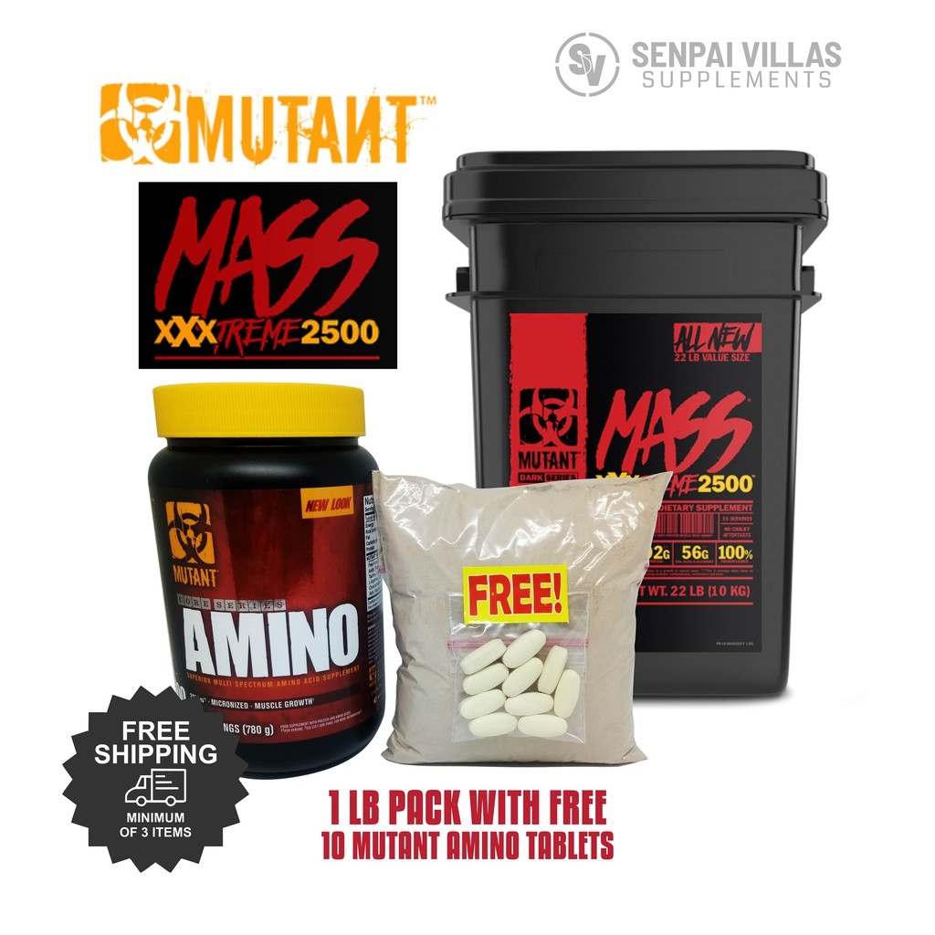 Protein Drink MUTANT MASS XXXTREME 1LB W/ FREE 10 AMINO TABLETS | Lazada PH