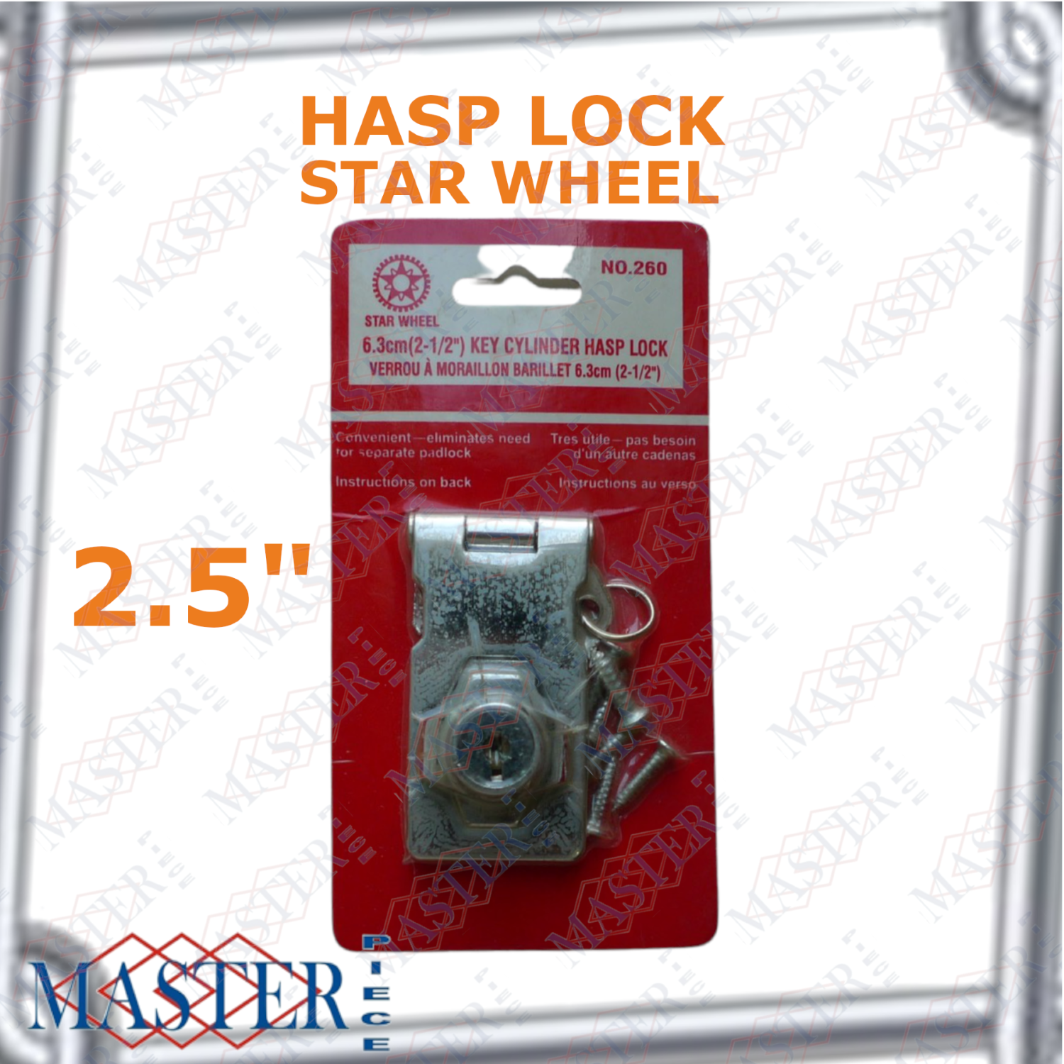 (1 SET) Key Cylinder Hasp Lock STAR WHEEL 2.5inch | Lazada PH