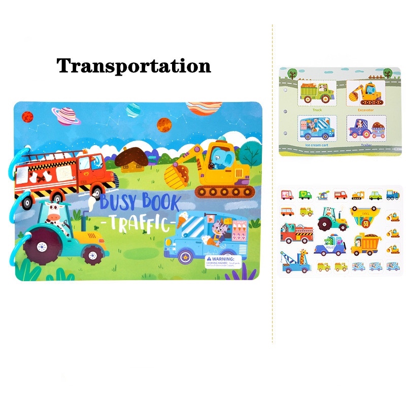 Educational toy Busy Book Educational Learning Interactive Binder Quiet ...