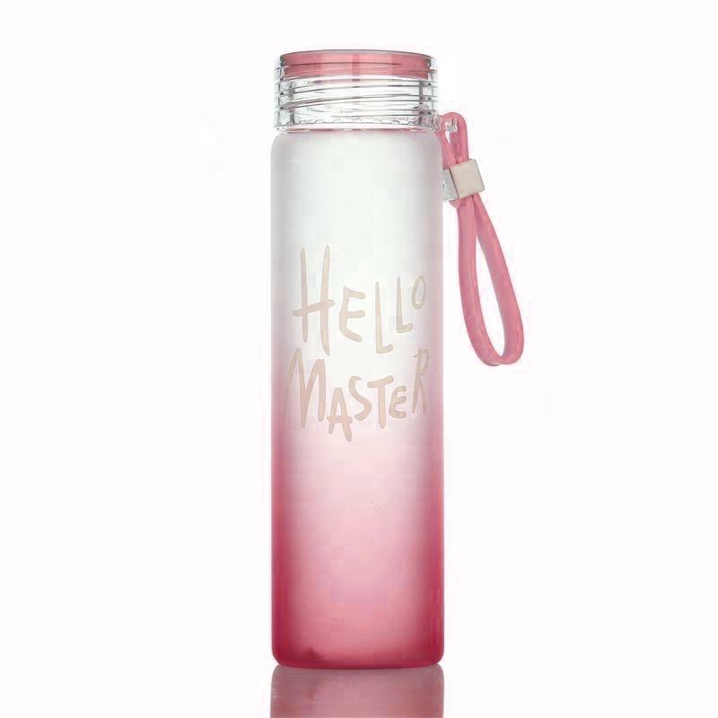 Hello Master Glass Tumbler Water Bottle Unique Lid Water Drinking ...