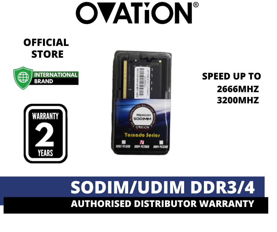 OVATION TORNADO SODIMM DDR3 4GB PC1600 8GB PC1600 DDR4 4GB 2666 8GB ...