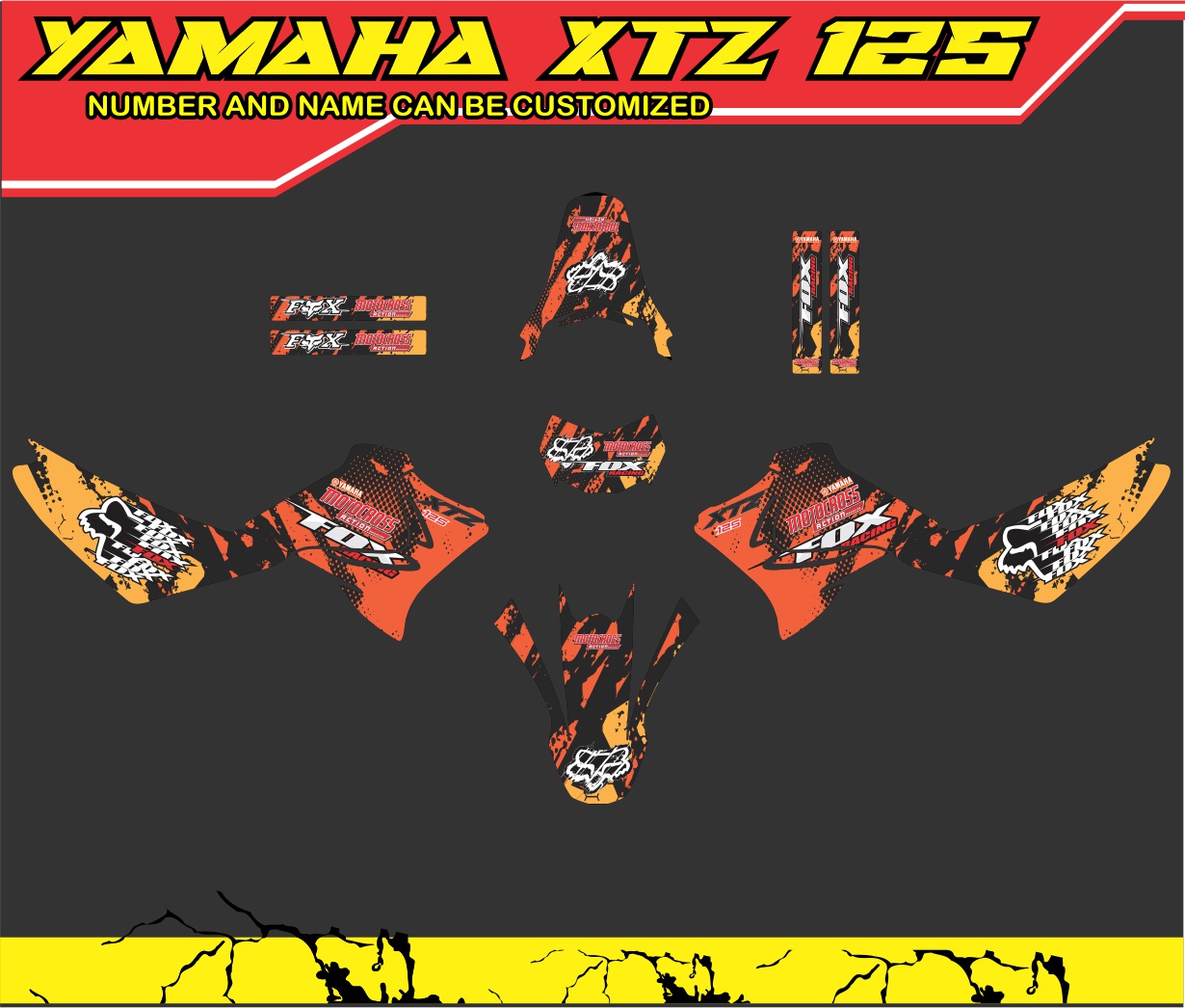 Yamaha xtz 125 full body decals | Lazada PH
