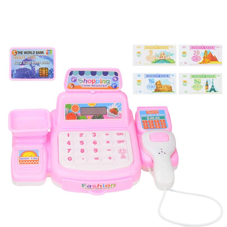 Cashier Toy Cash Register Play Calculator Cash Register Toy Set ...