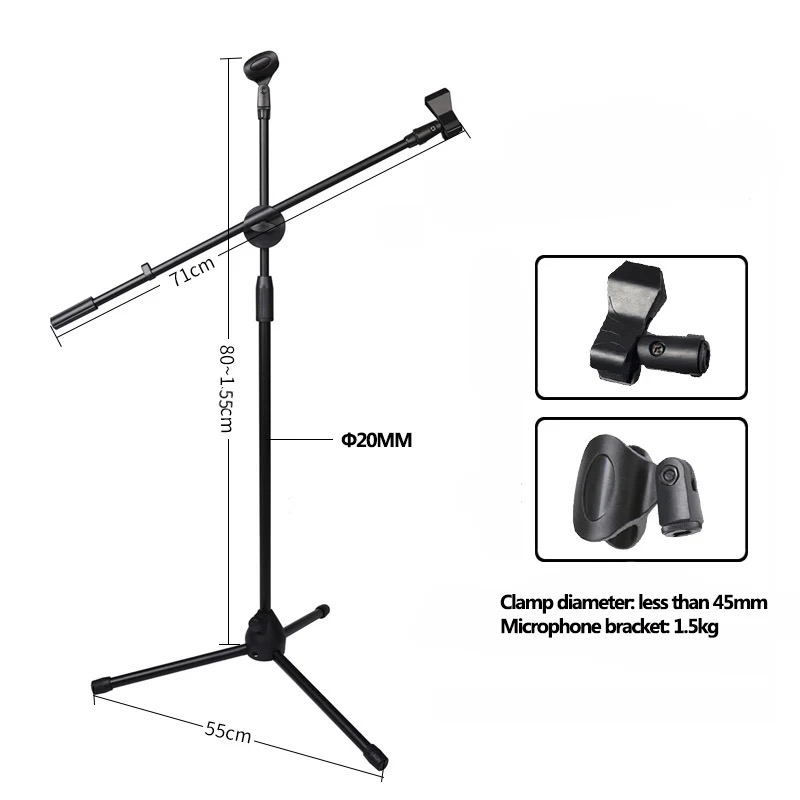 K12 K11 Microphone Stand PRO 360° Rotating Portable Long Stand For ...