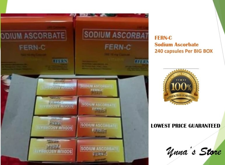 FERN C SODIUM ASCORBATE BIG BOX 240 CAPSULES (8 BLISTER PACKS X30s ...