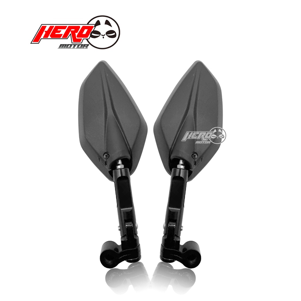 Foldable Side Mirror Universal 2toneBlack Stem Carbon Color Made in ...