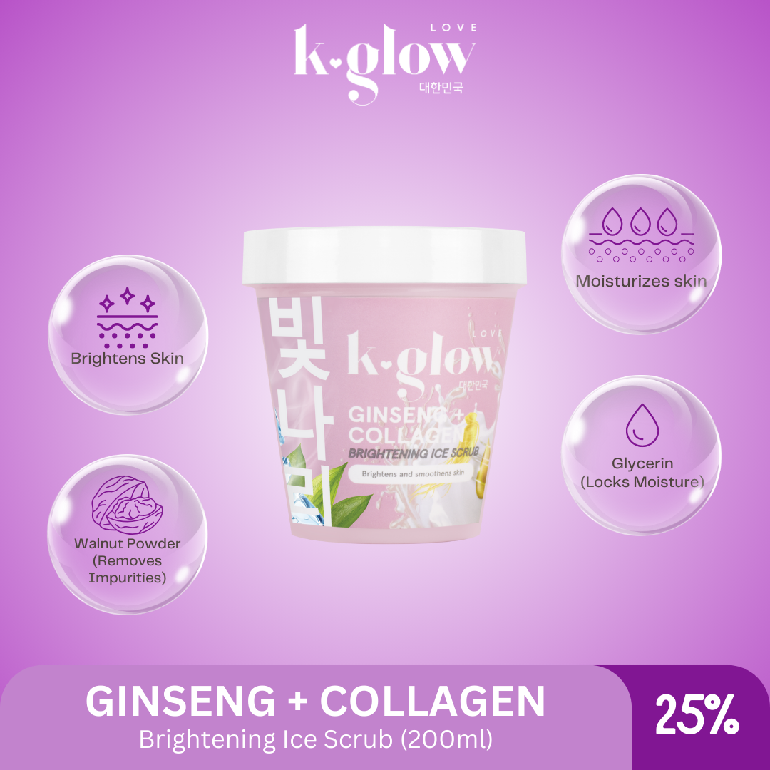 LOVE k-glow Ginseng + Collagen Brightening Ice Scrub 200ml | Lazada PH