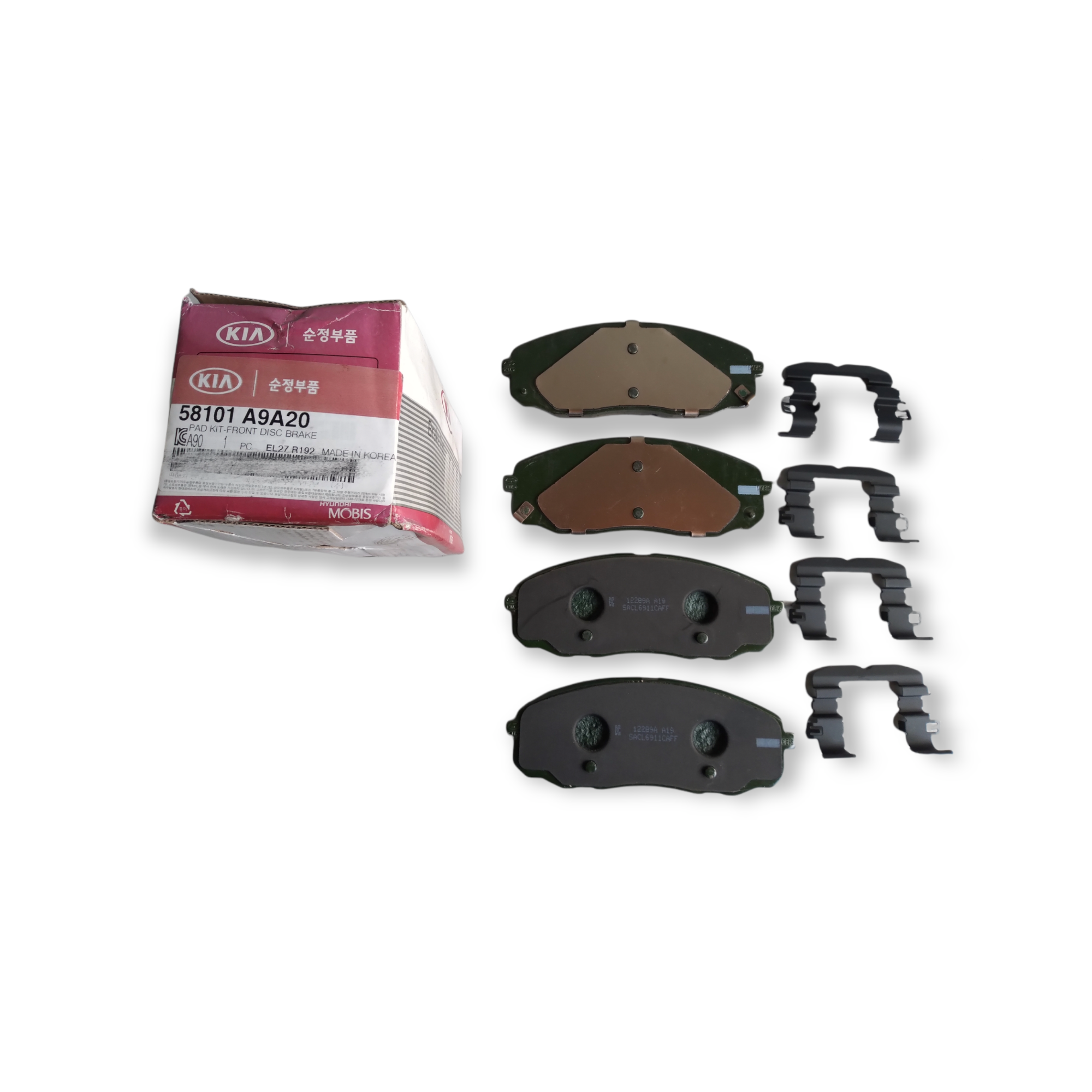 [ORIGINAL] 58101A9A20 = 58101A9A00 = 58101A9A10 DISC BRAKE PADS FRONT ...
