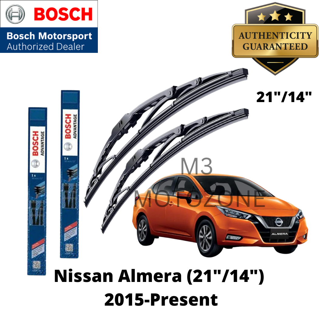 Bosch Advantage Wiper Blade set Nissan Almera 2015-Present (21"/14") | Lazada PH