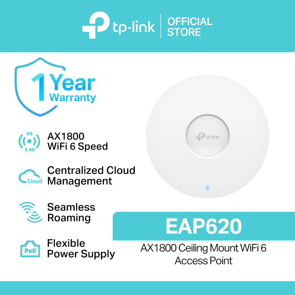 TP-Link EAP620 HD AX1800 Wireless Dual Band Ceiling Mount Access Point ...