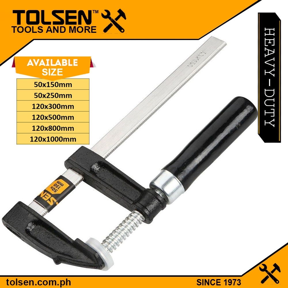 Tolsen Heavy Duty F Clamp (6 -10 ) Wooden Handle face mask with design ...