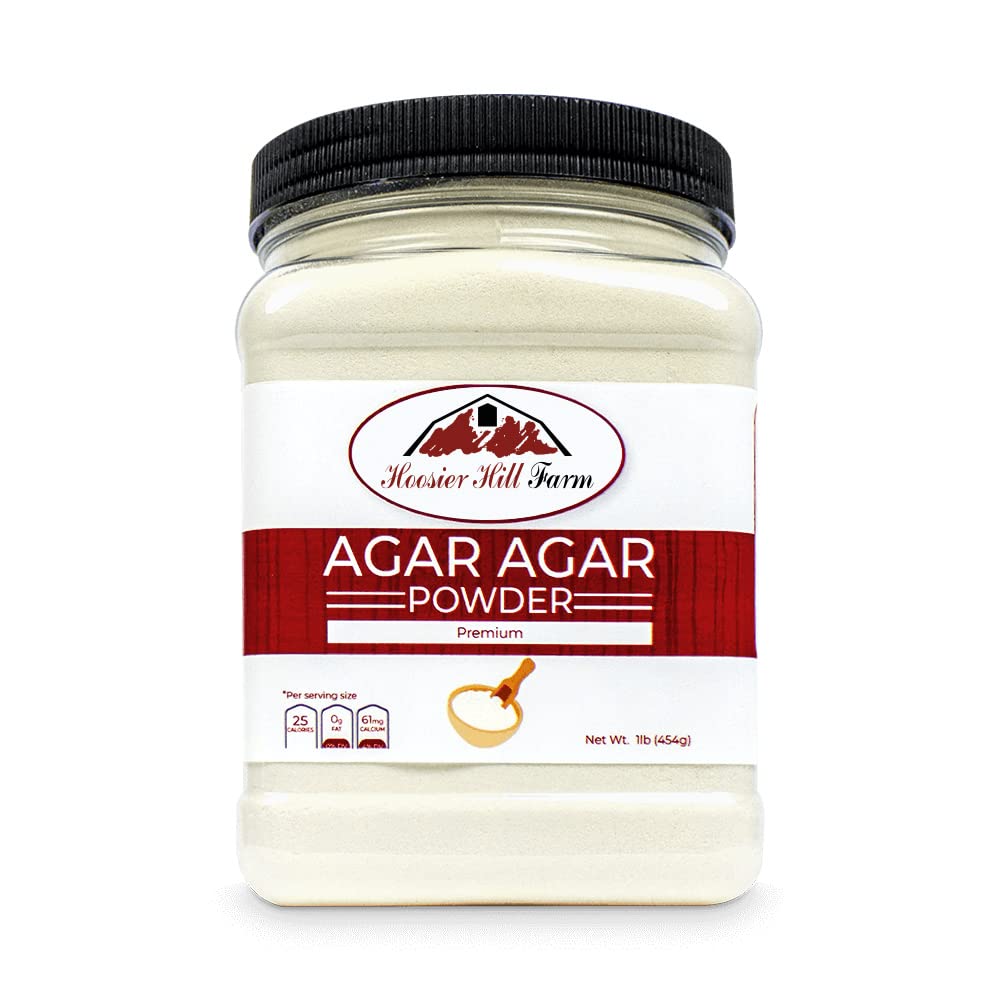 Agar Agar Powder, Vegetable Gelatin, by Hoosier Hill Farm, 1LB (Pack of ...