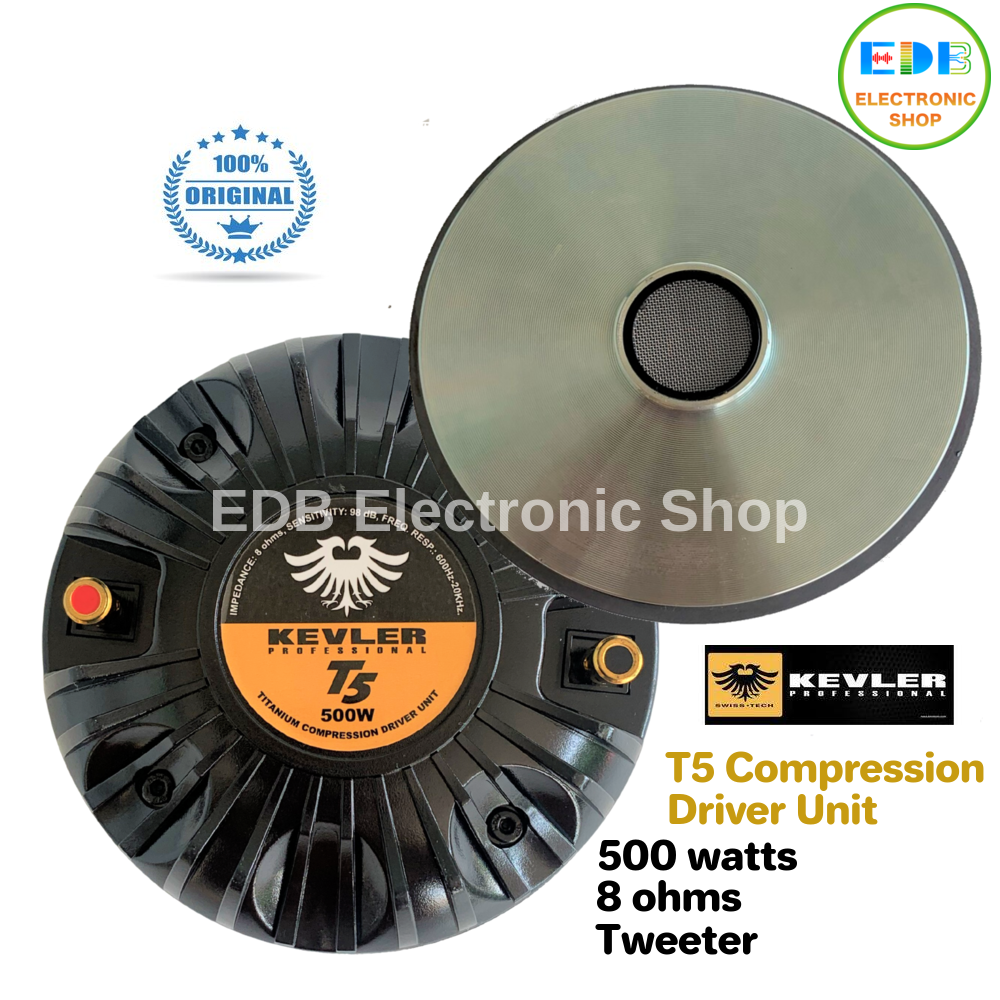 Original Kevler T5 Tweeter Compression Driver Unit 500watts 8ohms 1 ...