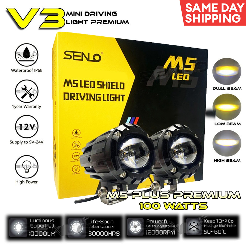 Original Senlo M5+ Premium Mini Driving Light 100W Lighting Power / M5 ...