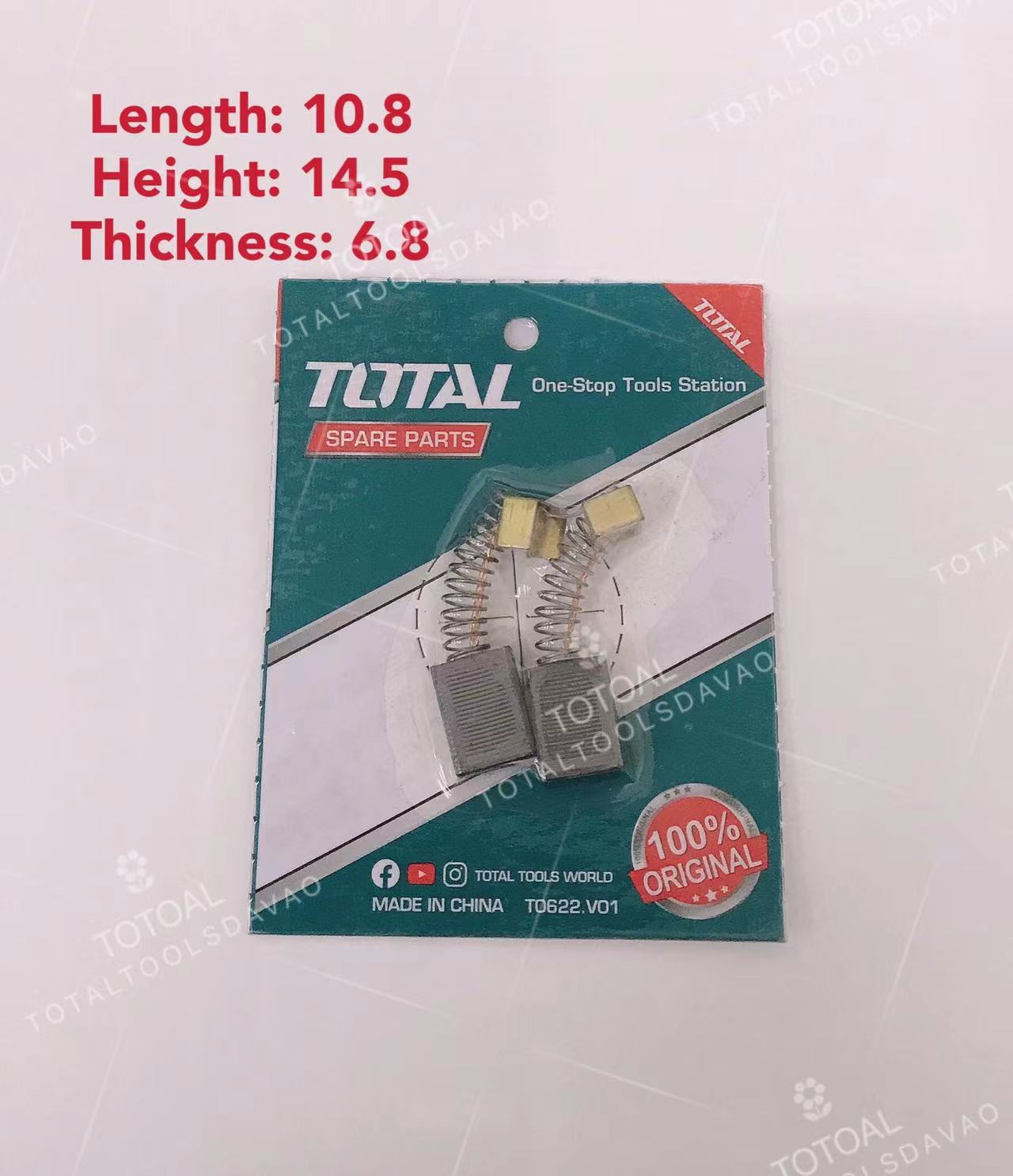 TOTAL CARBON BRUSH (for rotary hammer 1800w TH118366) | Lazada PH