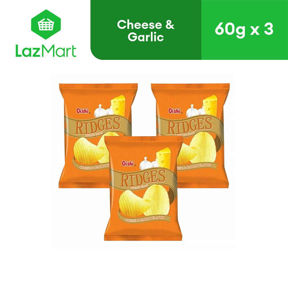 Ridges Cheese & Garlic Flavor 60G - Pack of 3 | Lazada PH