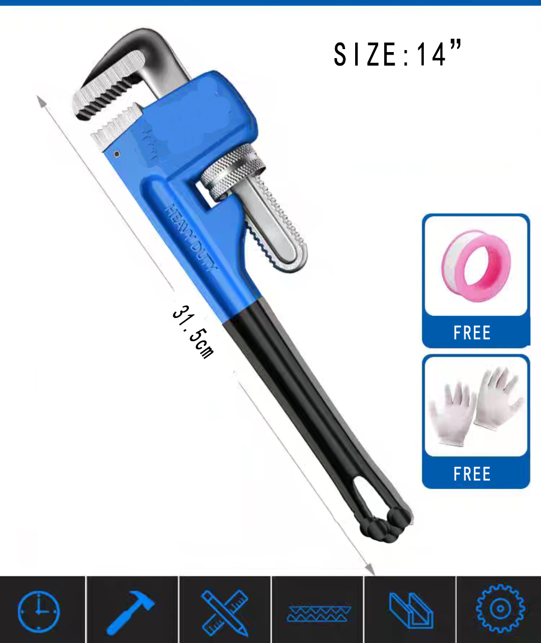 Heavy Duty Pipes Wrench (8" | 10" | 12" | 14" | 18" | 24") | Lazada PH