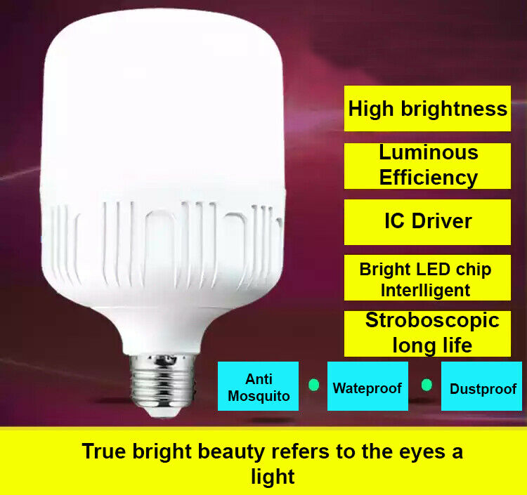 LED Light Bulb 5W 10W 15W 20W 30W LED Lamp Cool White E27 Energy-saving ...