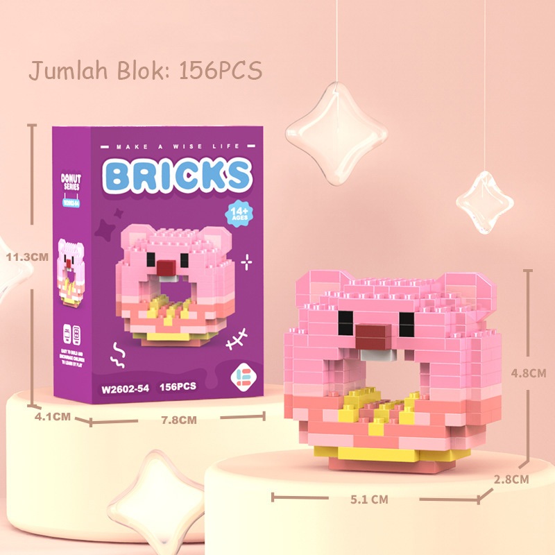 Lego Bricks Set Small Toys Donuts Primary School Students Assemble ...