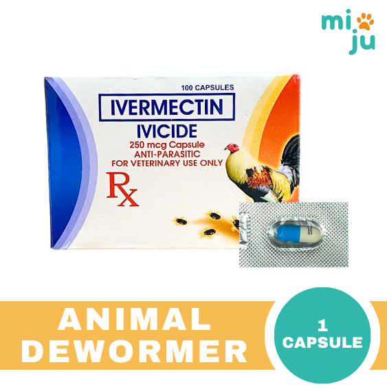 Ivicide Ivermectin for Dogs and Chickens (1, 10 and 100 Capsules ...