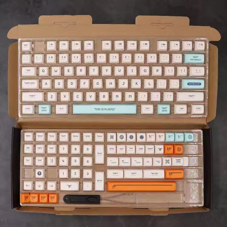 R Game Keycap PBT Dye Sub XDA 90s White Grey Keycaps 138-135pcs Fit All ...